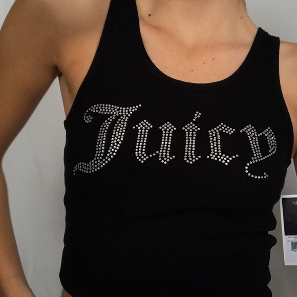 Juicy Couture | Tops | Juicy Black Label Bedazzled Tank | Poshmark